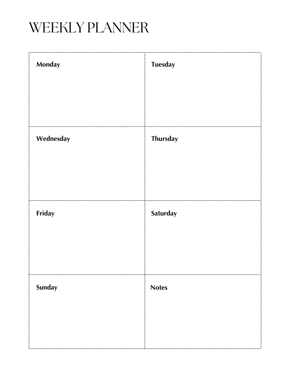 Pre-Order Erasable Weekly Planner Inserts | Remarq Collective
